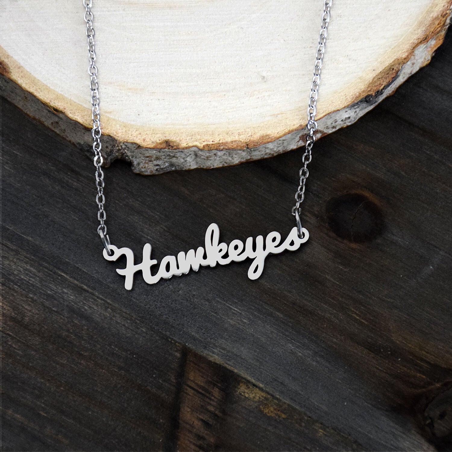 University of Iowa Hawkeyes Cursive Script Necklace – Fan Frenzy Gifts